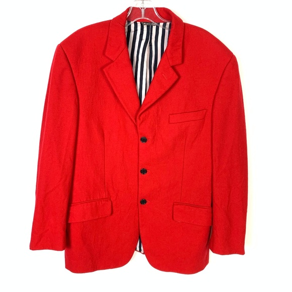 Moschino | Jackets & Coats | Moschino Cheap And Chic Red Button Blazer ...